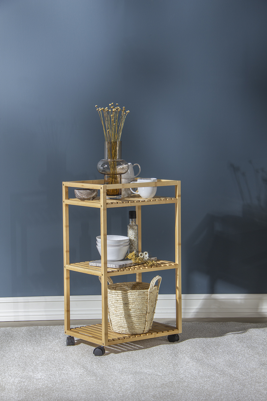 Bamboo trillevogn - Praktiske småbord til alle rom