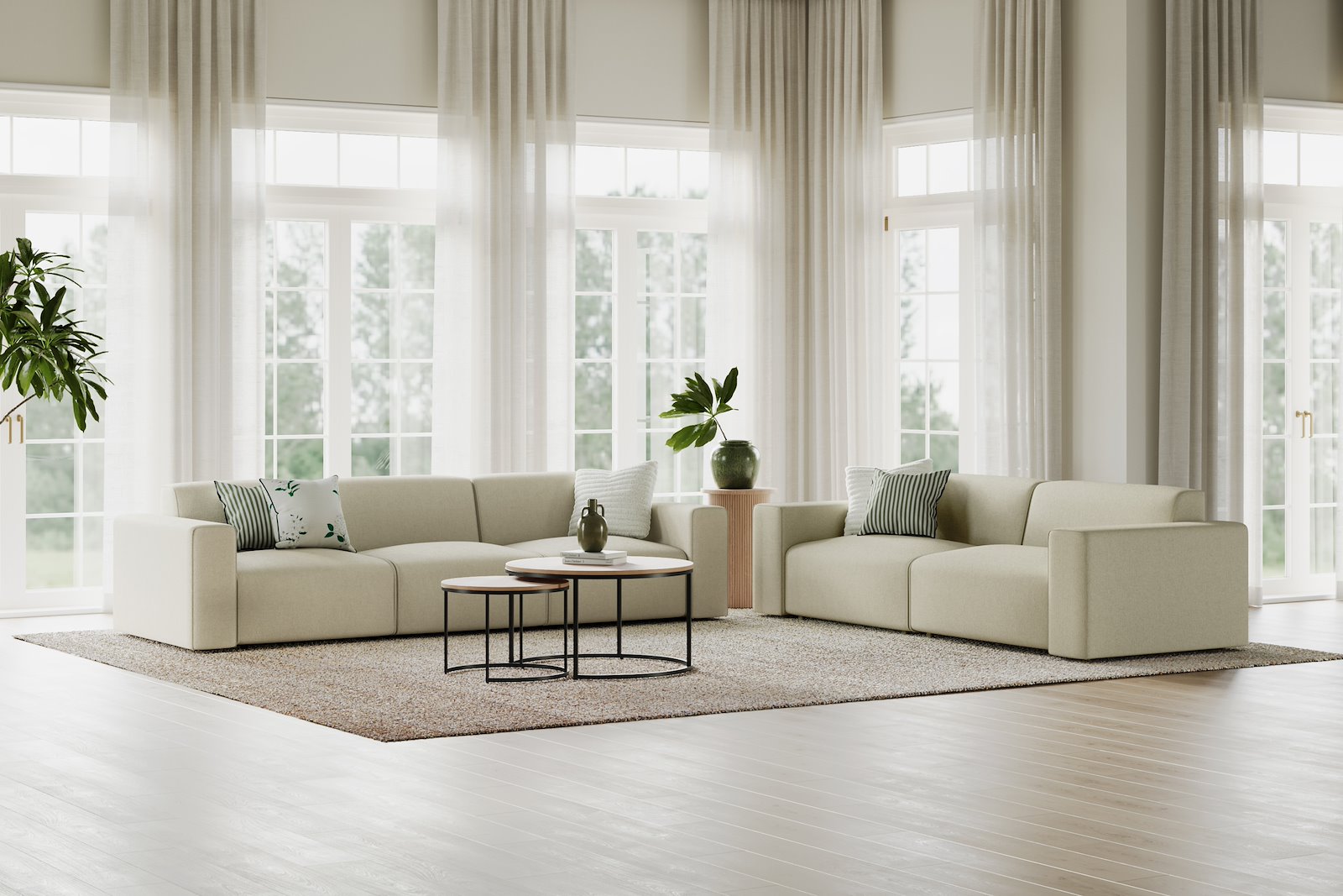 Styl 3-seter duo puter - Sofa I Hjørnesofa I Komfortable, moderne og ...