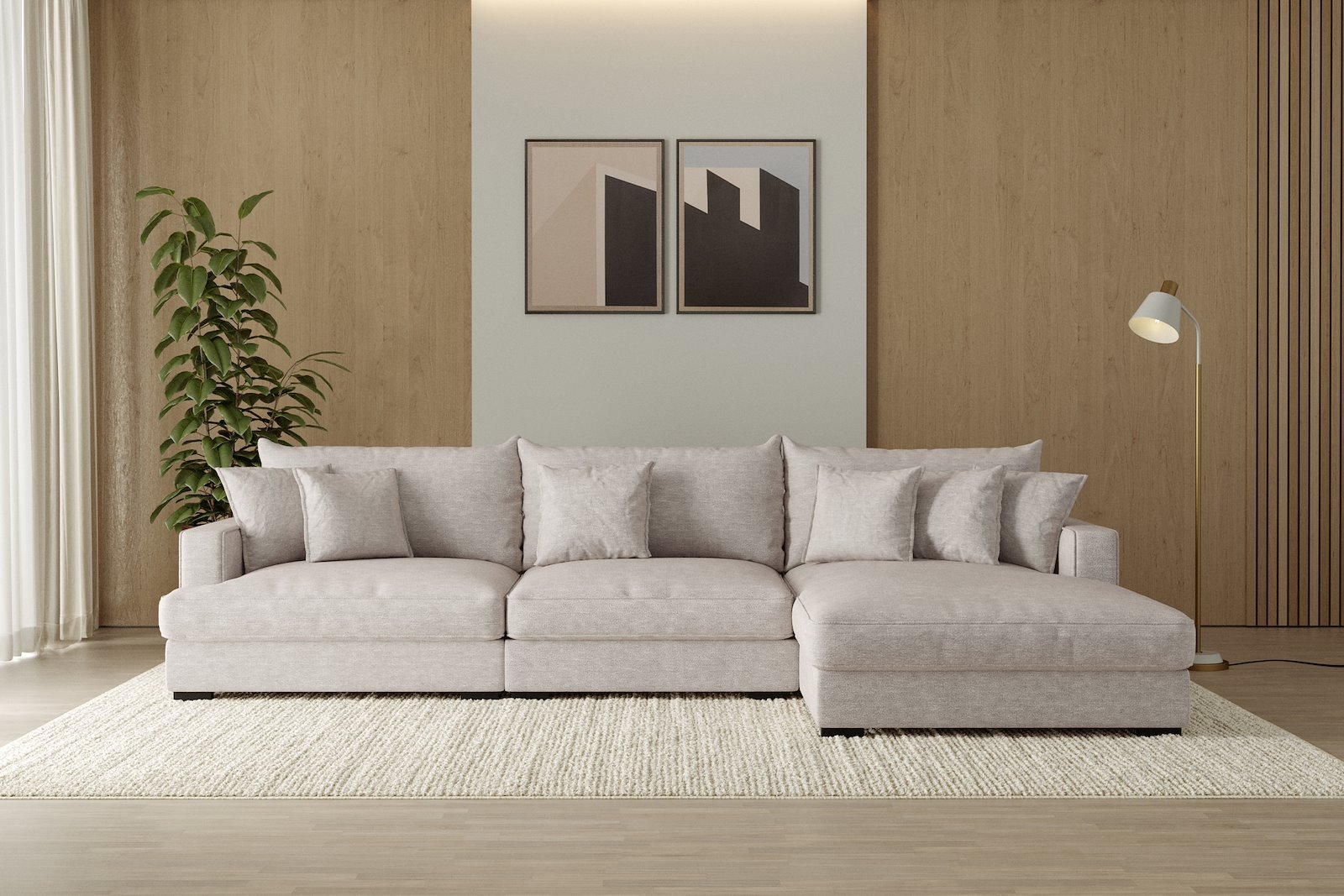 Rossi 3-seter med sjeselong - Sofa I Stort utvalg av sofaer – Skeidar